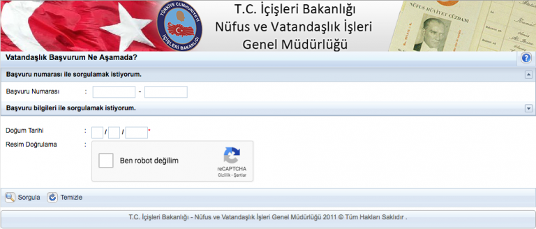 Online Vatandaşlık Sorgulama - vatan.nvi.gov.tr